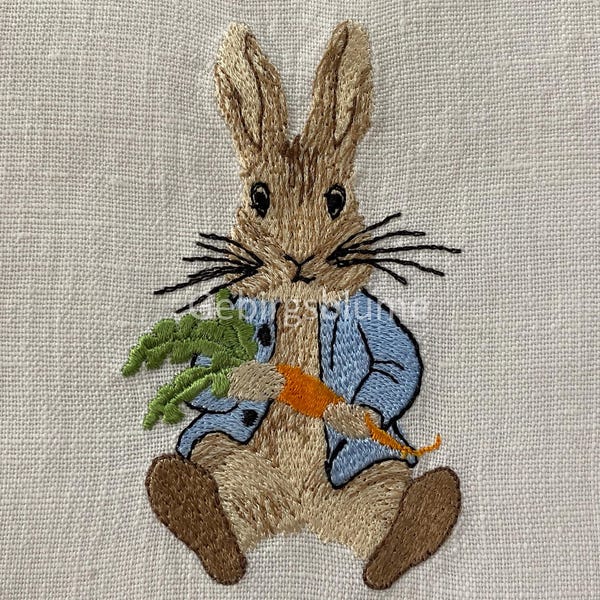 Rabbit Embroidery - Etsy