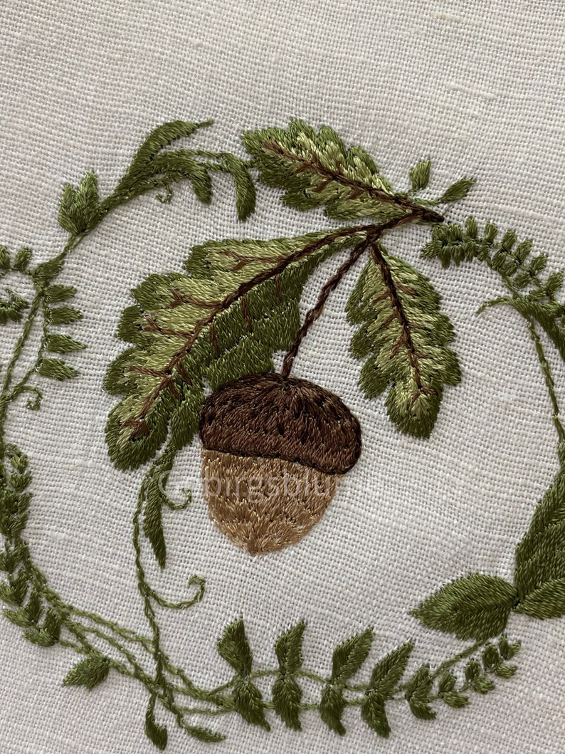 Acorn Machine Embroidery Design Autumn Embroidery H3.49*w3.56in - Etsy