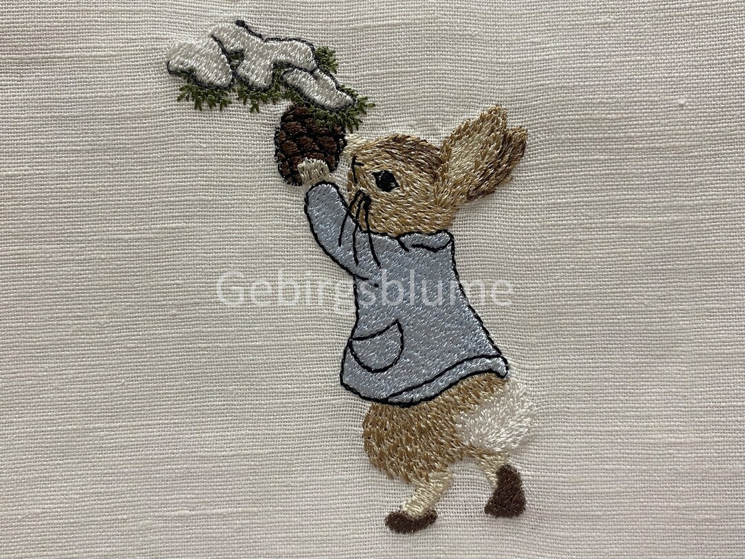 Rabbit Machine Embroidery Design - Etsy