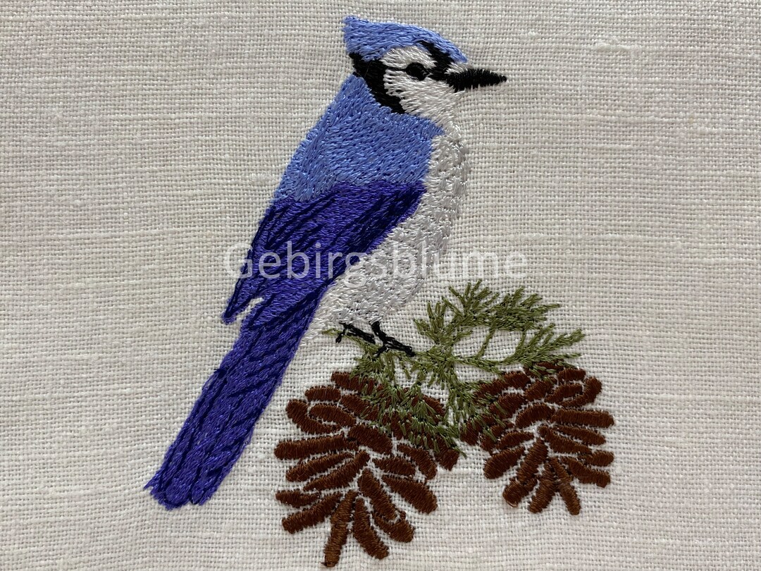 Blue Jay Machine Embroidery Design Bird Embroidery Instant Download ...