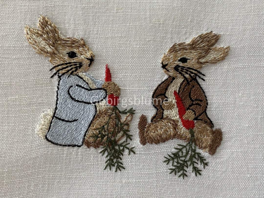 Rabbit Machine Embroidery Design ONE Size H3.06"*w3.75" - Etsy