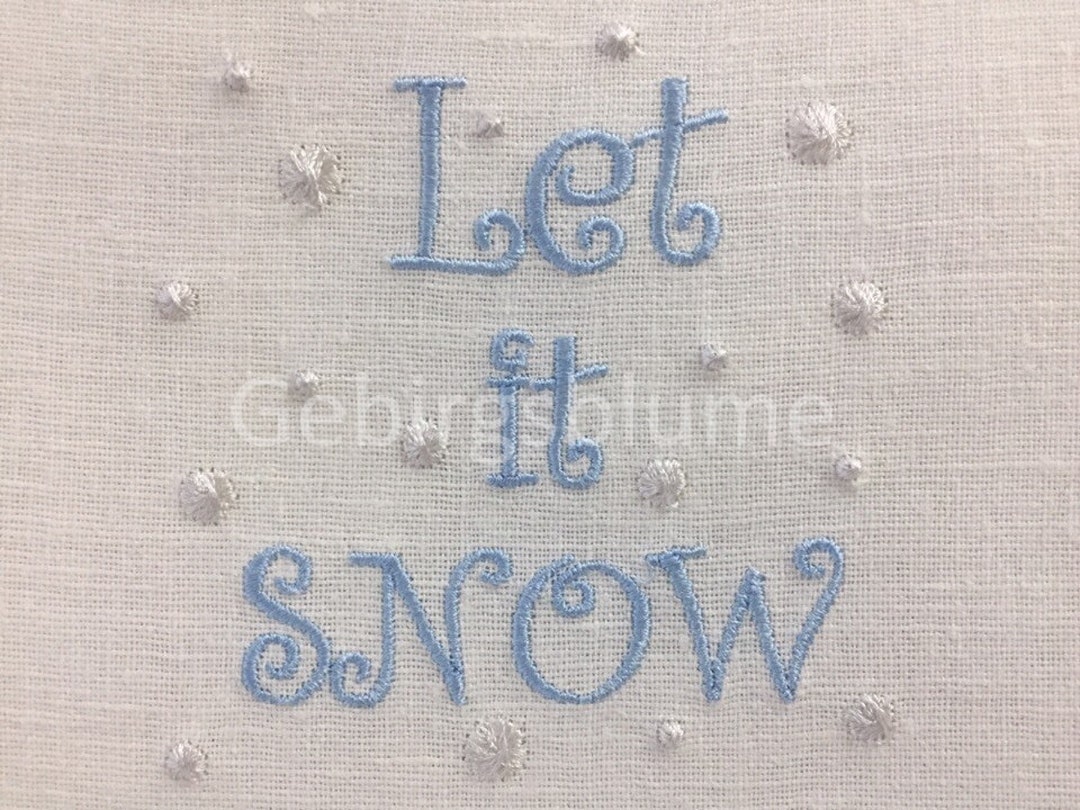 Let It Snow Embroidery Design Mini Snowflake Embroidery Christmas ...