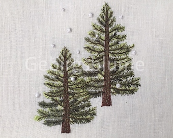 Forest Embroidery Design - Etsy
