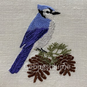 Blue Jay Machine Embroidery Design Bird Embroidery Instant Download ...