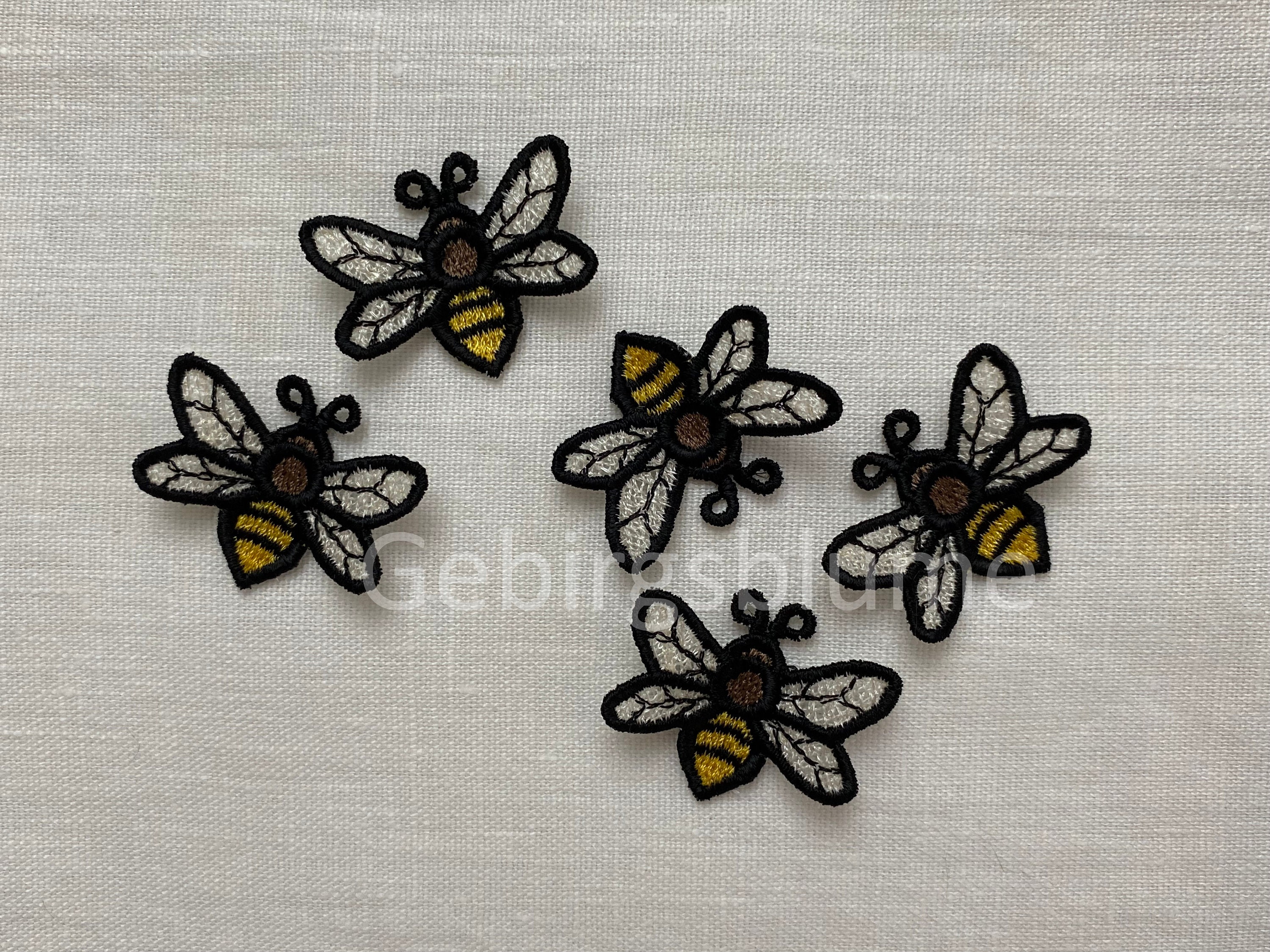Mini Bee Embroidery Design FSL Bee Machine Embroidery Free Standing ...