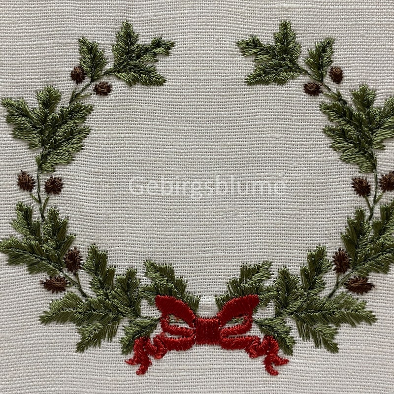 Wreath Embroidery - Etsy