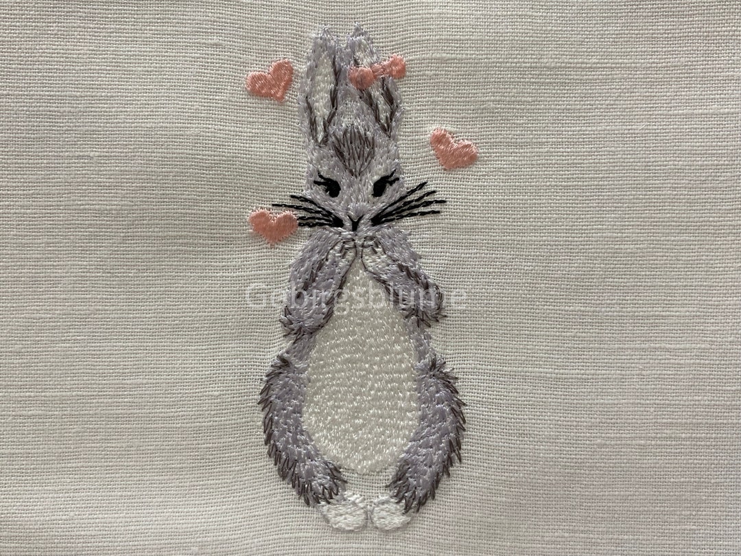 Ellie Rabbit Machine Embroidery Design Collection Lavender Rabbit Size ...