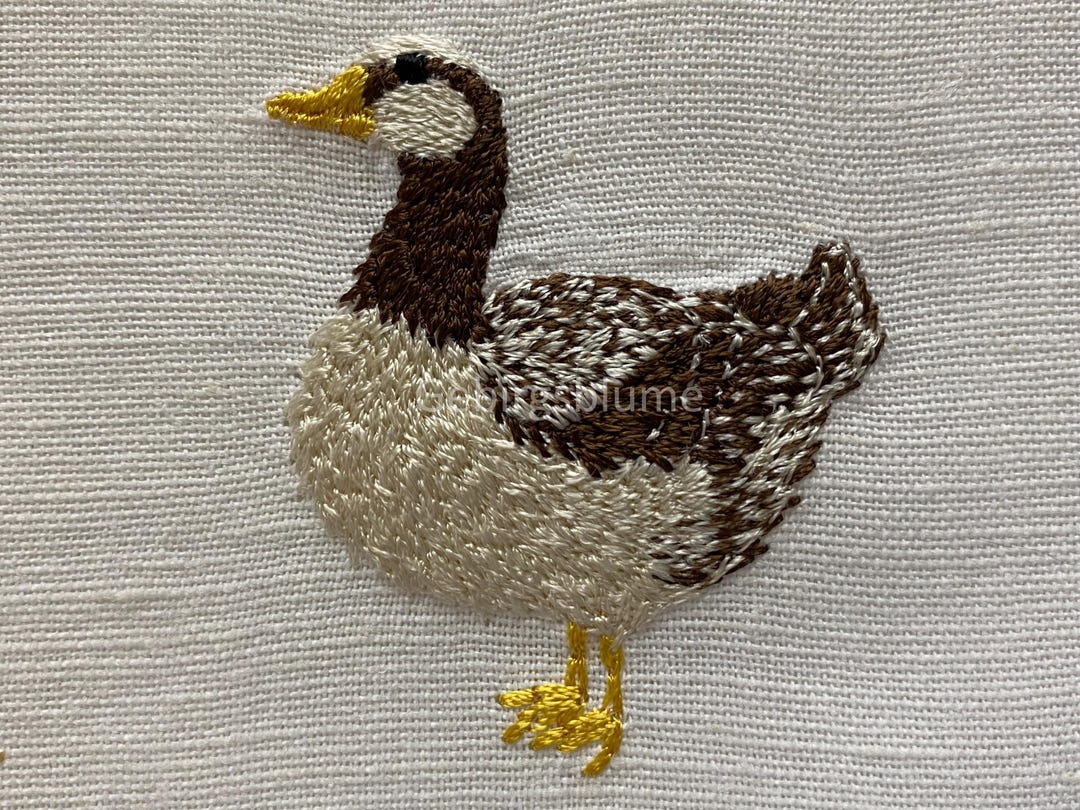 Goose Machine Embroidery Design Size H2.26*w1.78in - Etsy