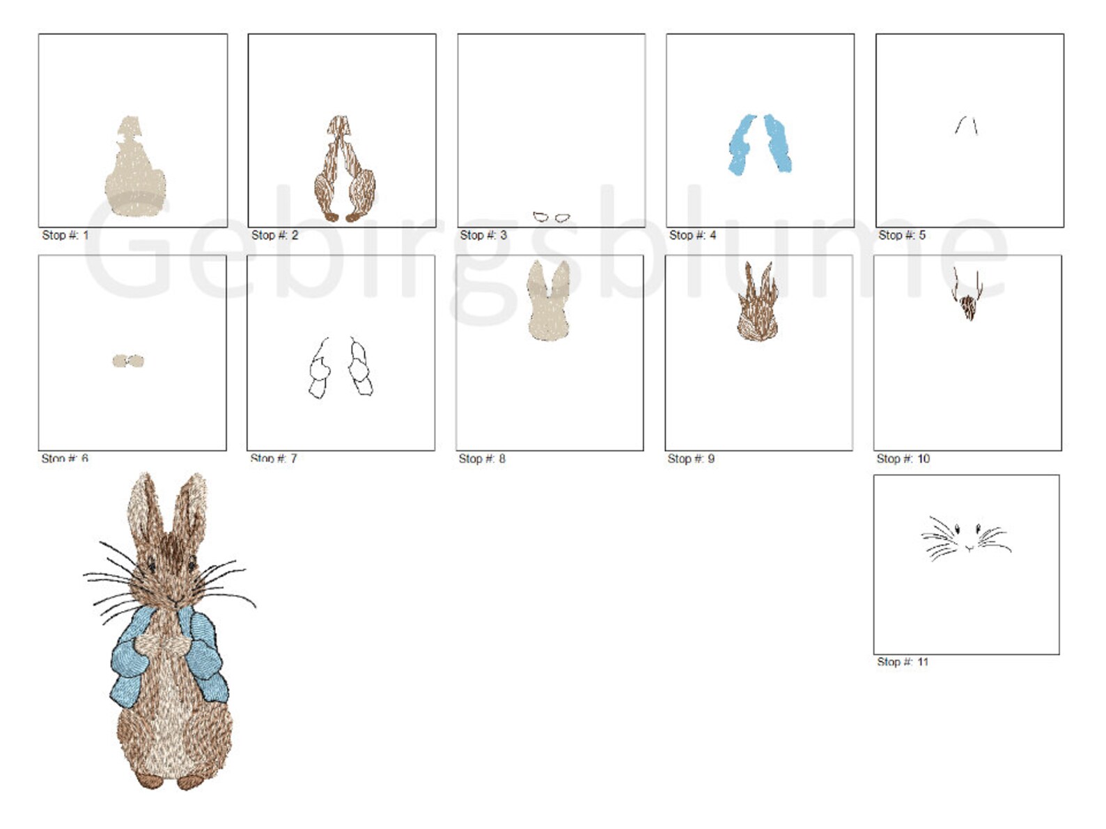 Bunny Embroidery Design Easter Bunny Peter Rabbit - Etsy