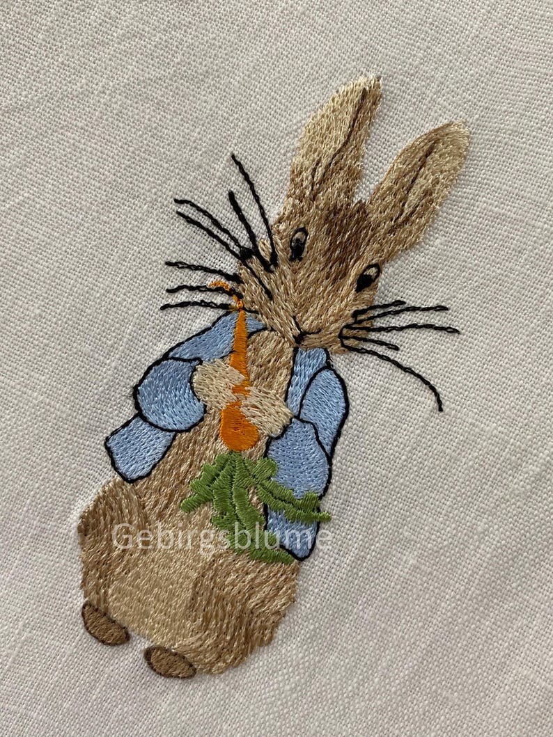 Rabbit Machine Embroidery Design Size H3.85"*w1.97in - Etsy