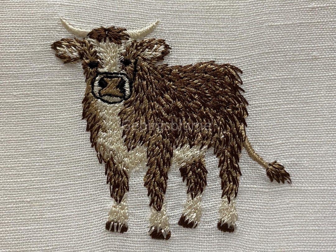 Highland Cow Machine Embroidery Design Size H2.63*w2.63in - Etsy