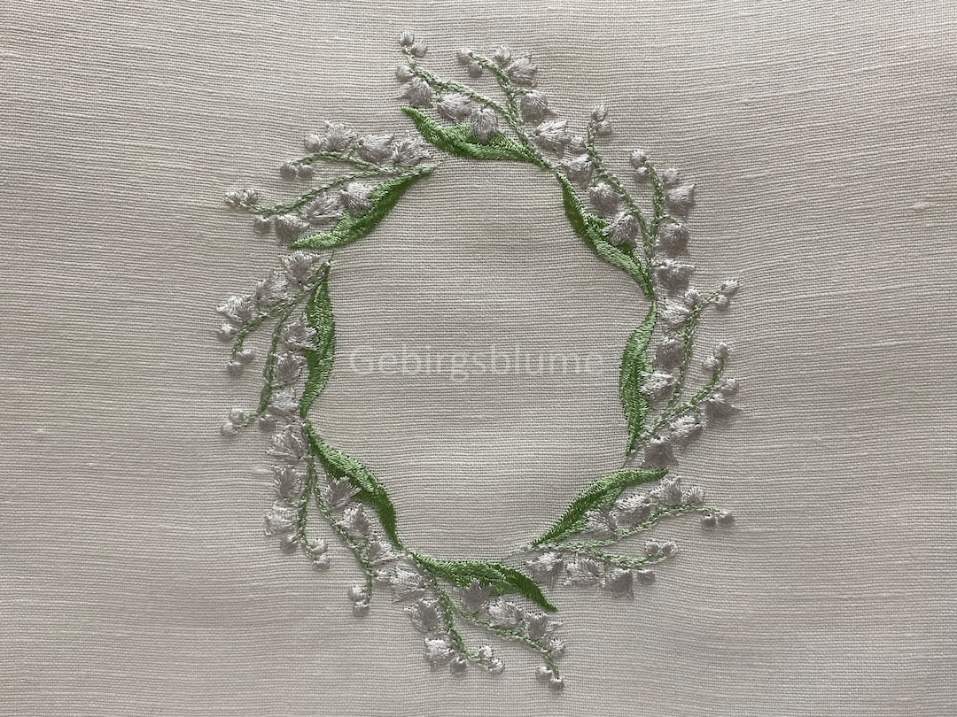 Wreath Machine Embroidery Design Lily of the Valley Embroidery Digital ...