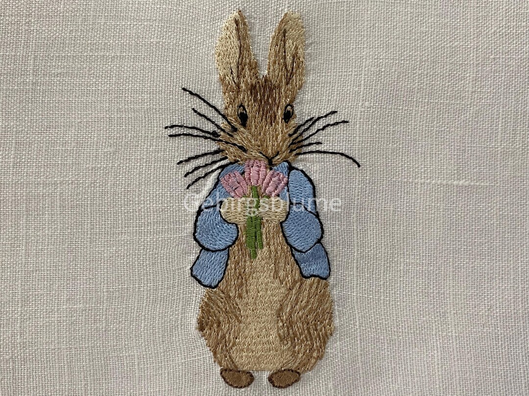 Rabbit Machine Embroidery Design Size H3.85"*w1.97in - Etsy