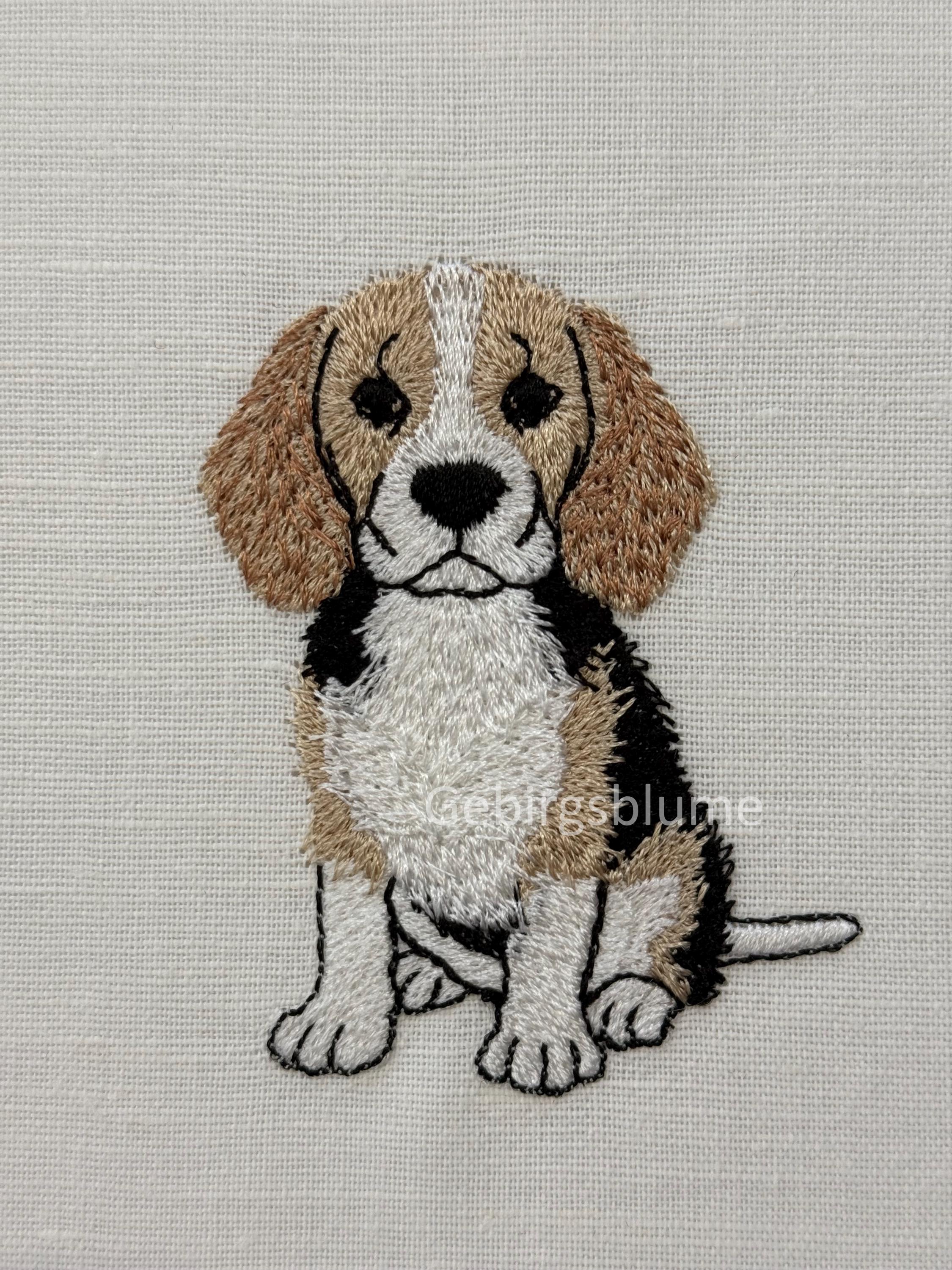 Beagle Machine Embroidery Design Size H2.96*w2.34in - Etsy