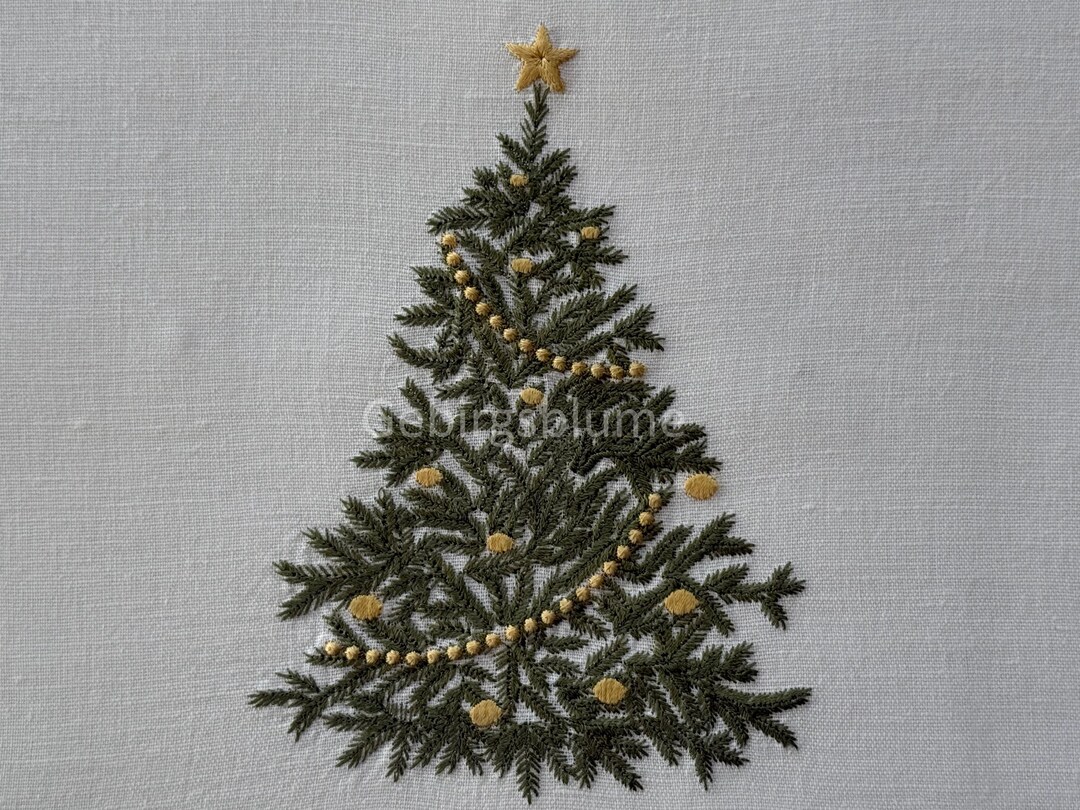 Christmas Tree Machine Embroidery Design Size H6.44*w4.58in - Etsy