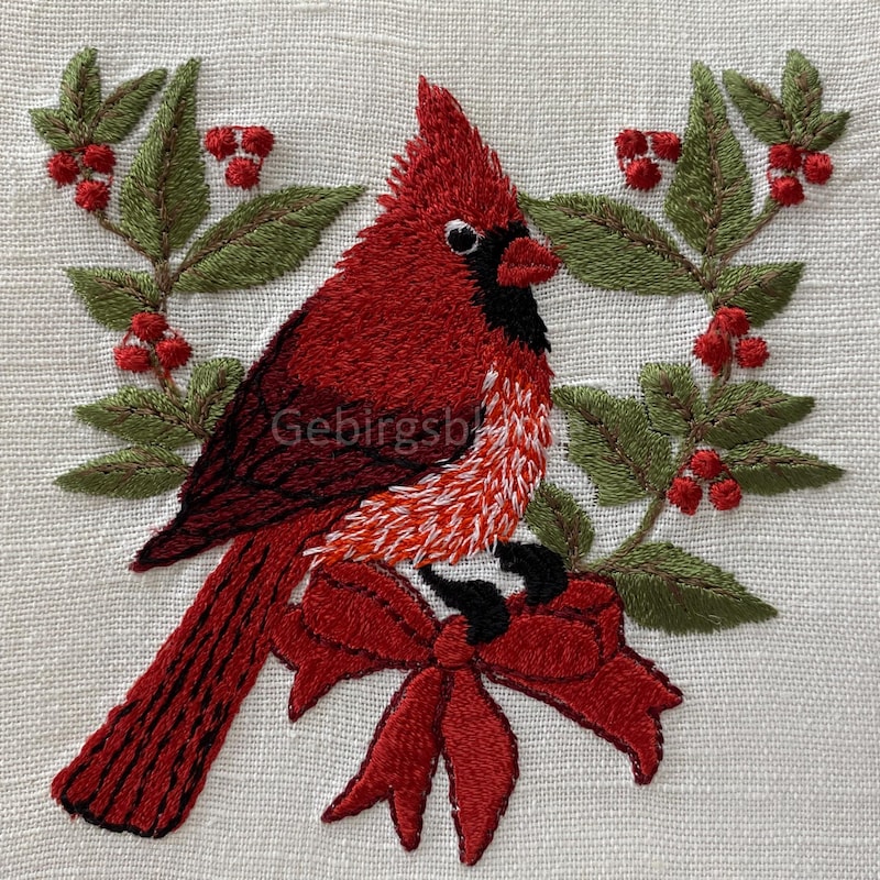 Cardinal Embroidery - Etsy