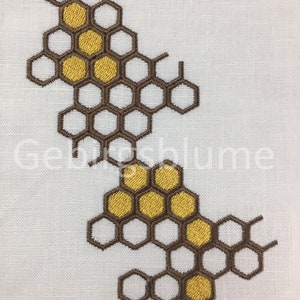 Honeycomb Embroidery Design Bee Honeycomb Embroidery File - Etsy