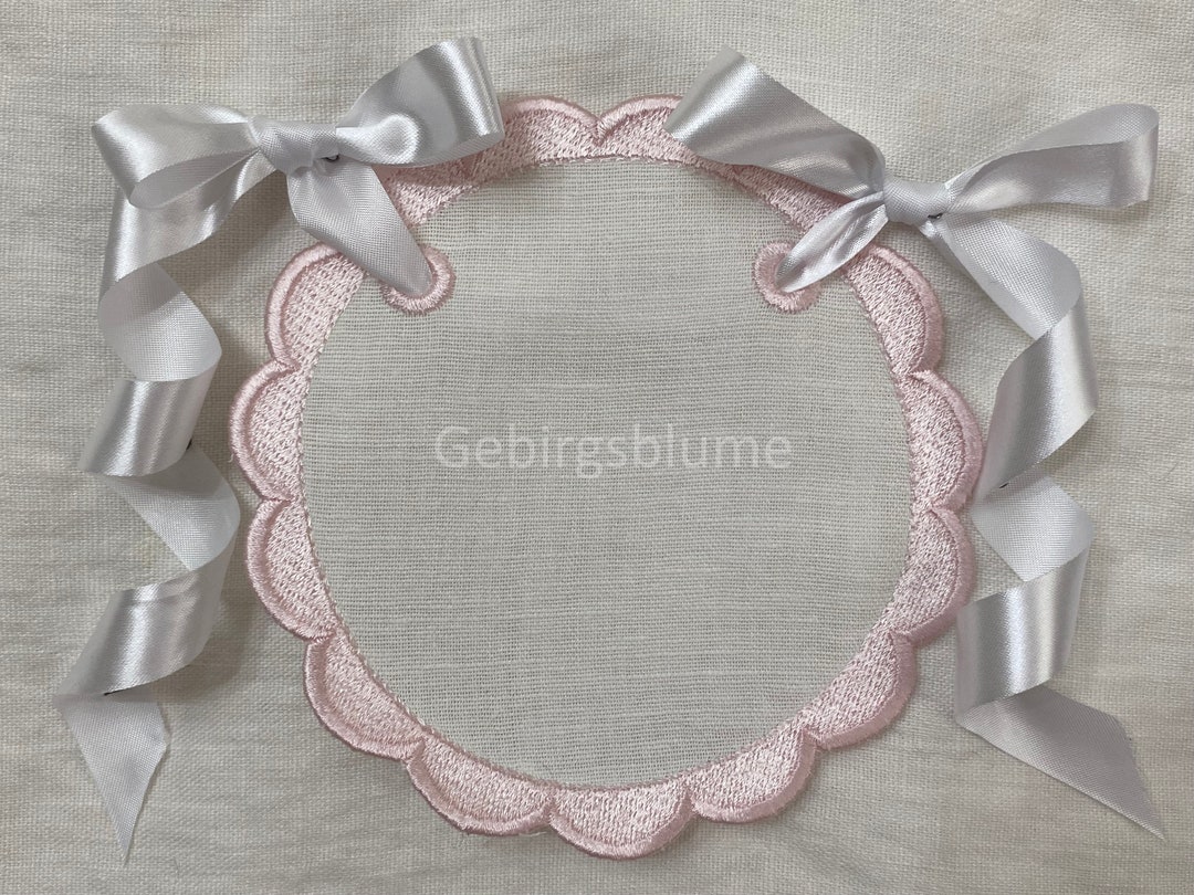 Bunting Banner Embroidery Scalloped Edge Birthday Banner Bunting Flag ...