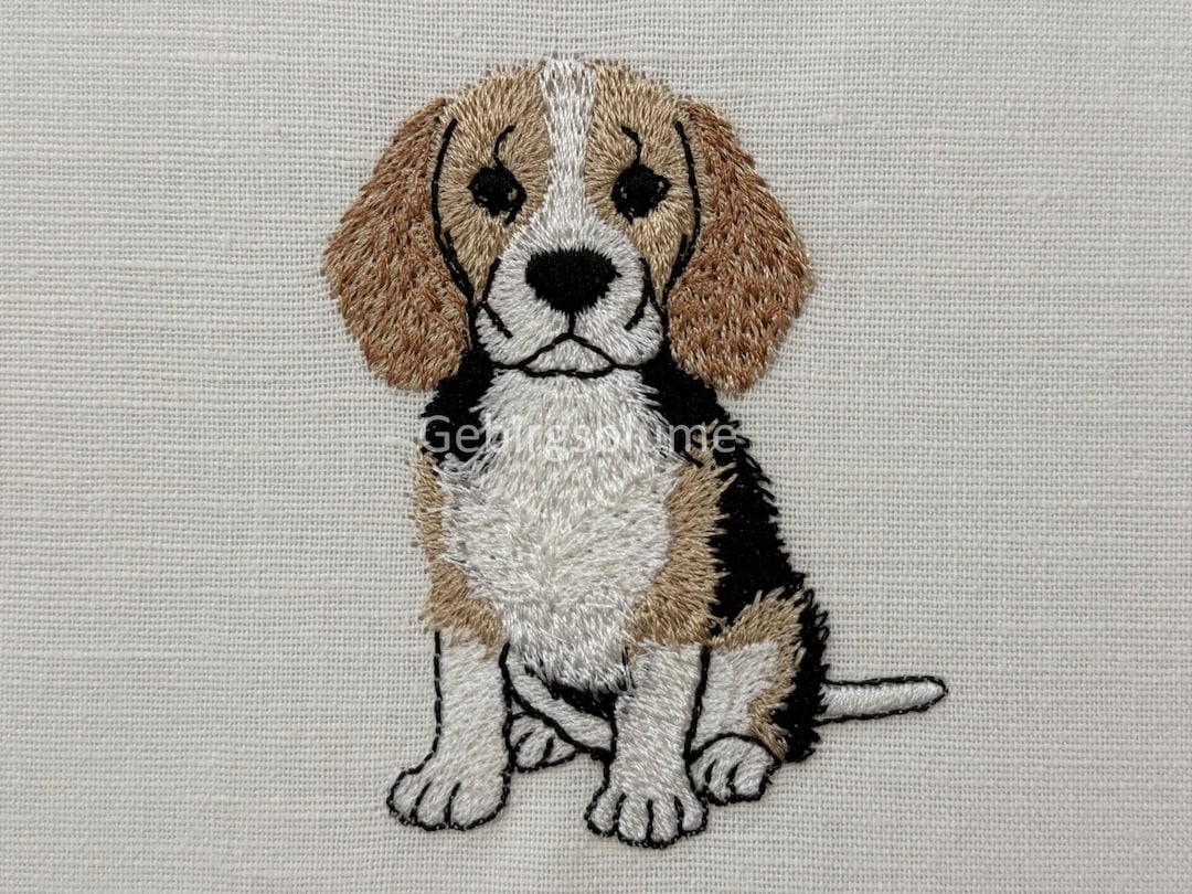 Beagle Machine Embroidery Design Size H2.96*w2.34in - Etsy