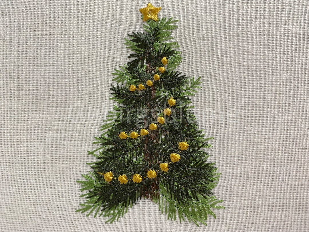 Christmas Tree Embroidery Design Instant Download Digital File Machine ...