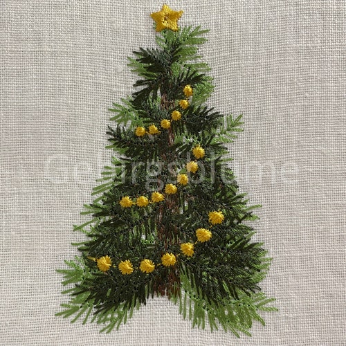Chinoiserie Christmas Tree Machine Embroidery Design Winter - Etsy