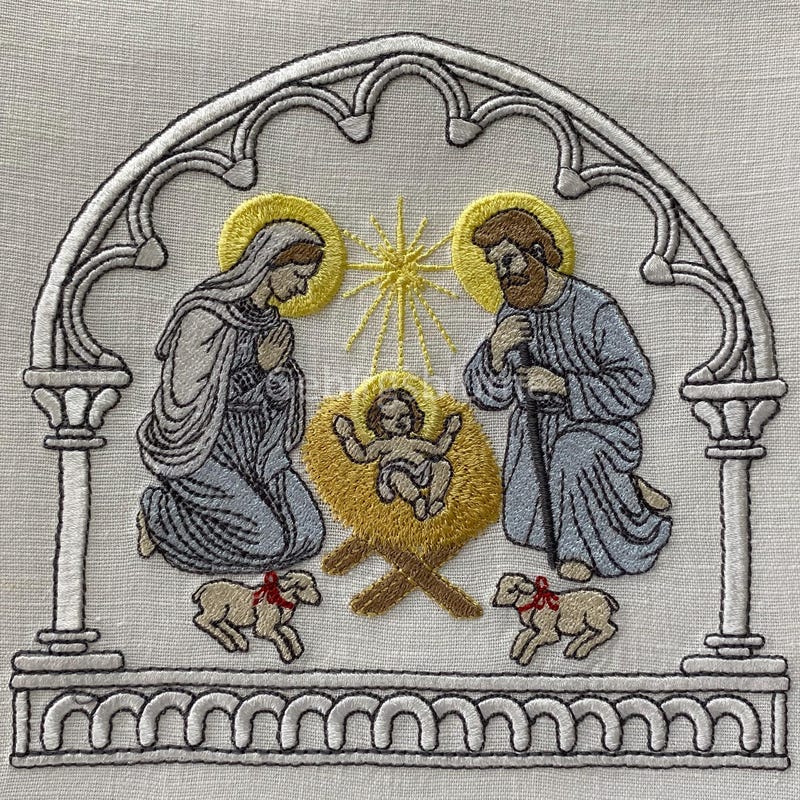 Nativity Embroidery - Etsy