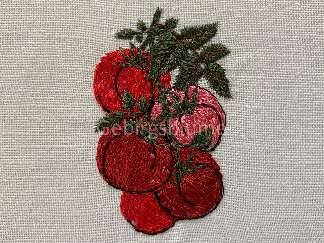 Tomato Machine Embroidery Design ONE Size H2.43*w1.51in - Etsy