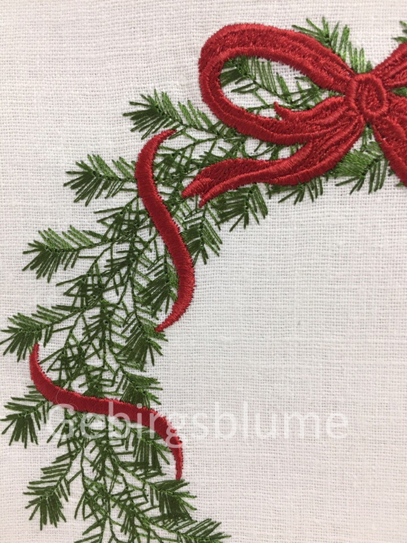 Christmas Wreath Embroidery Design Christmas Monogram Instant - Etsy