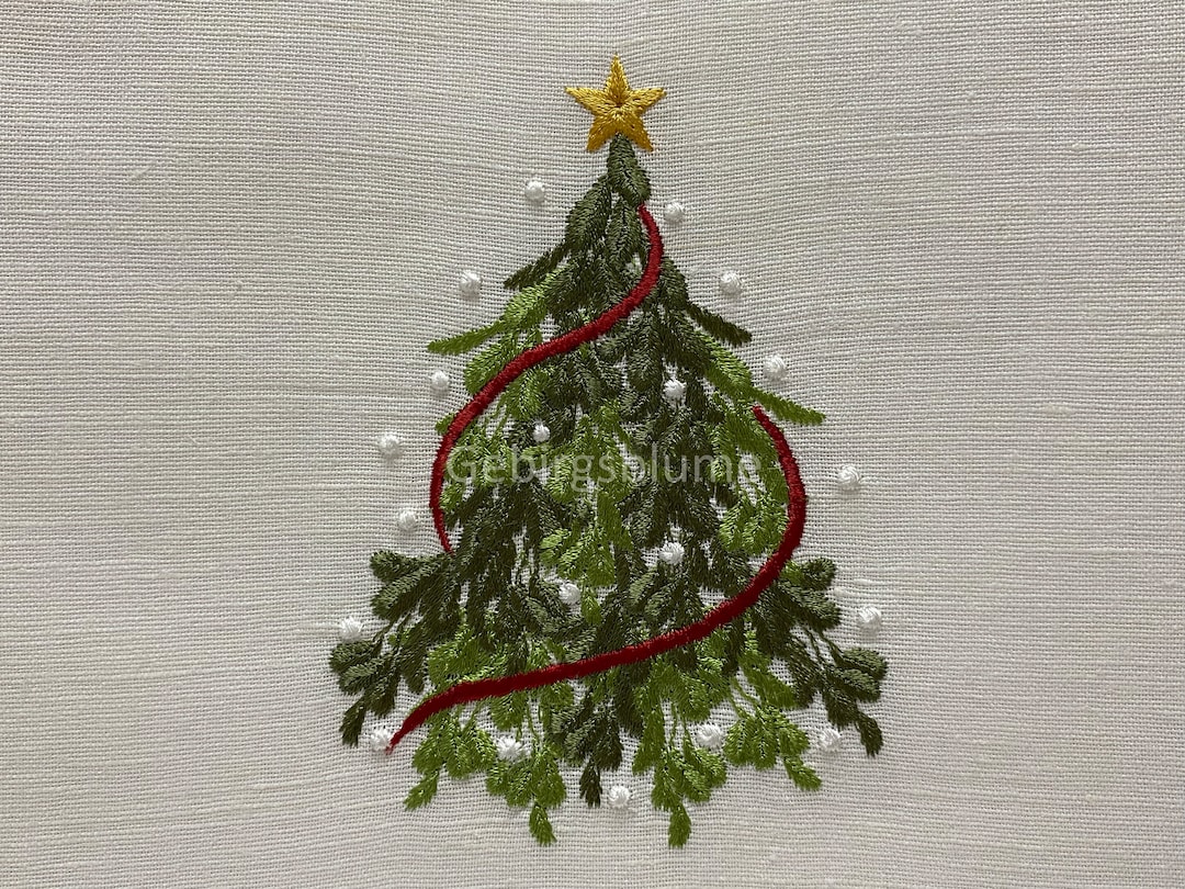 Christmas Tree Embroidery Design Instant Download Digital File Machine ...
