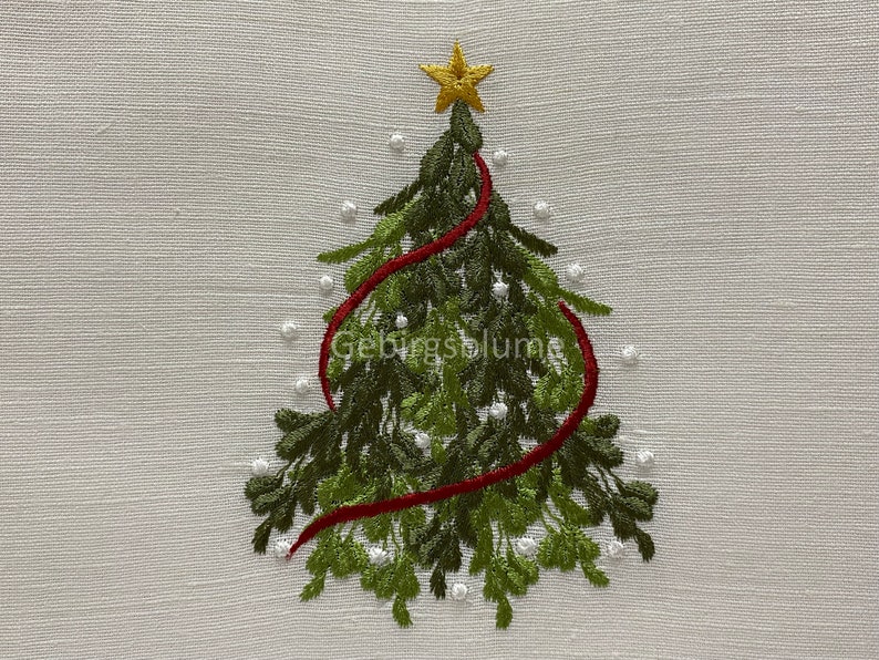 Christmas Tree Embroidery Design Instant Download Digital File Machine ...
