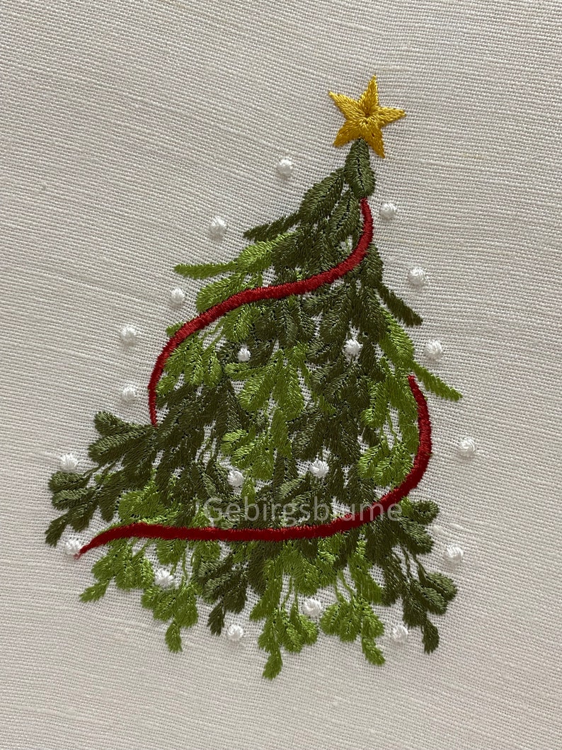 Christmas Tree Embroidery Design Instant Download Digital File Machine ...