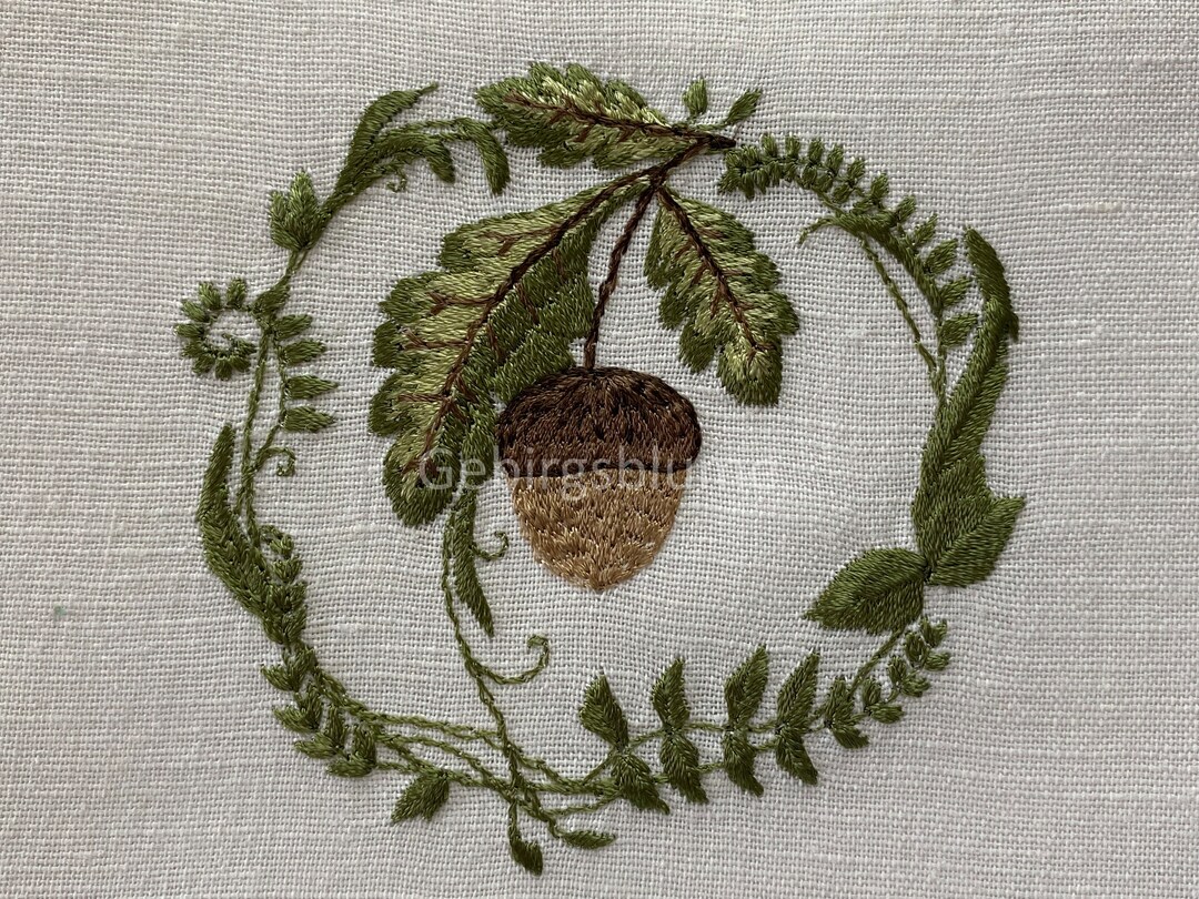 Acorn Machine Embroidery Design Autumn Embroidery H3.49*w3.56in - Etsy