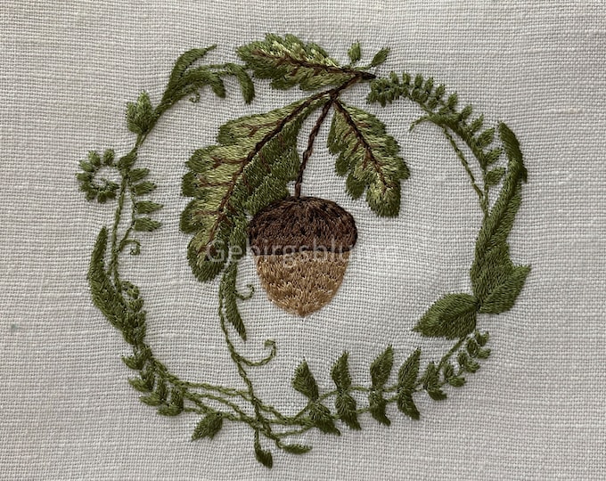 Acorn Machine Embroidery Design Autumn Embroidery H3.49*w3.56in - Etsy