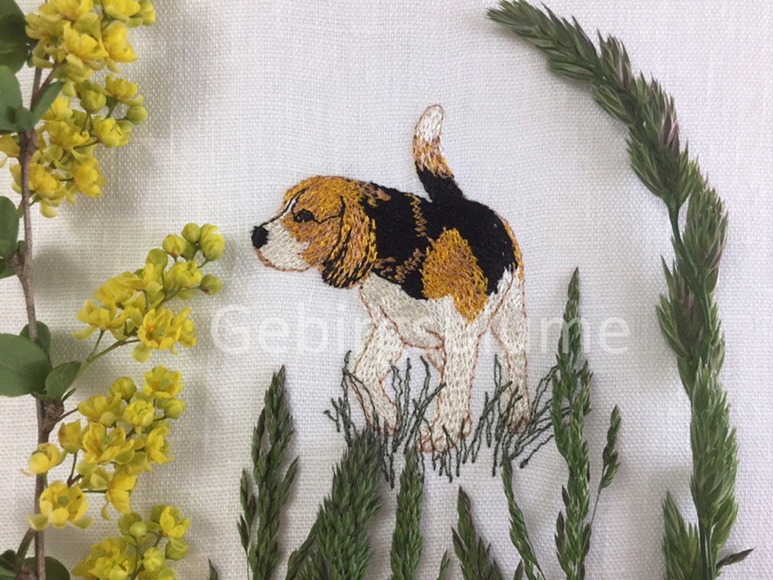 Beagle Dog Embroidery Design Animal Embroidery Art 4x4 Hoop Size ...