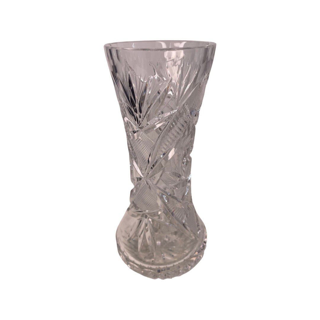Pinwheel Crystal Vase - Etsy