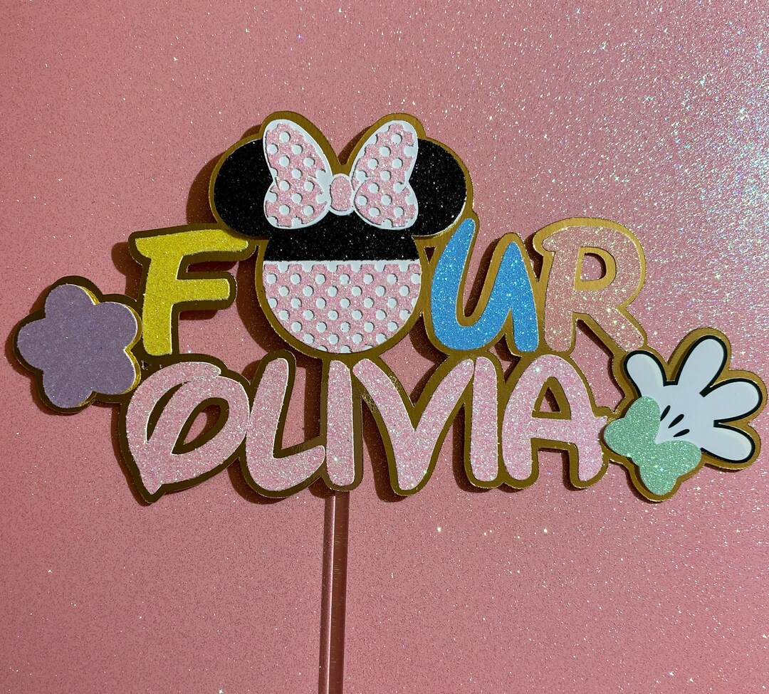 Minnie Mouse Cake Topper Minnie Cake Topper One Cake - Etsy