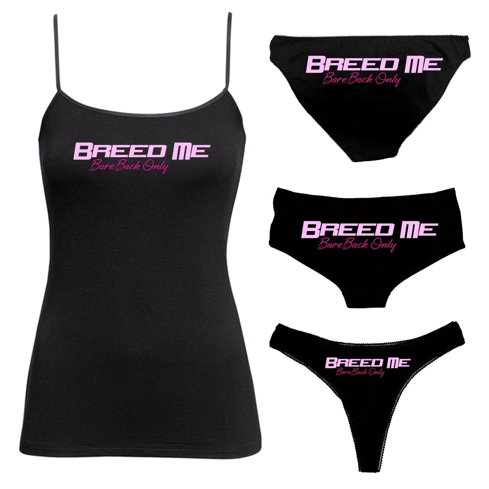 Breed Me Panties 20 Colours Cami Tank Top Set Knickers Etsy