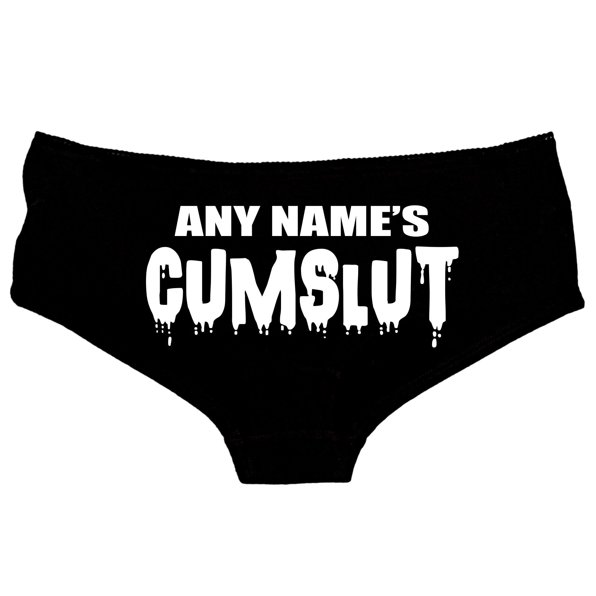 Any Names Cum Slut Knickers Panties And Camisole Set Etsy