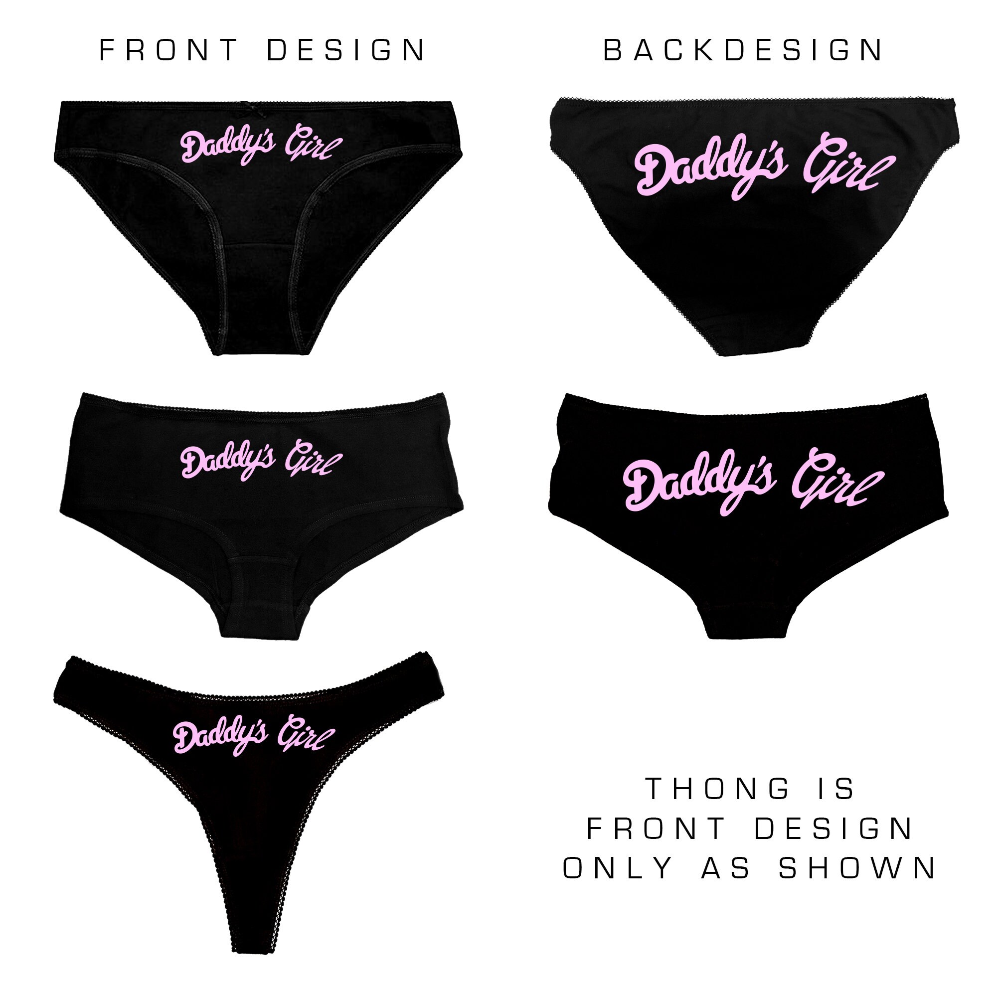 Daddys Girl Curve Set Knickers Vest Cami Thong Shorts Bdsm Etsy