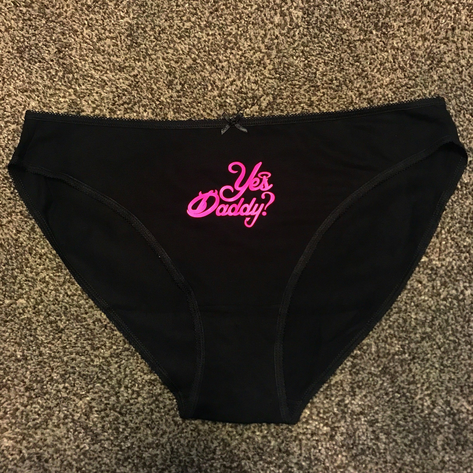 Yes Daddy Knickers Neon Pink Yes Daddy Panties Daddy Etsy