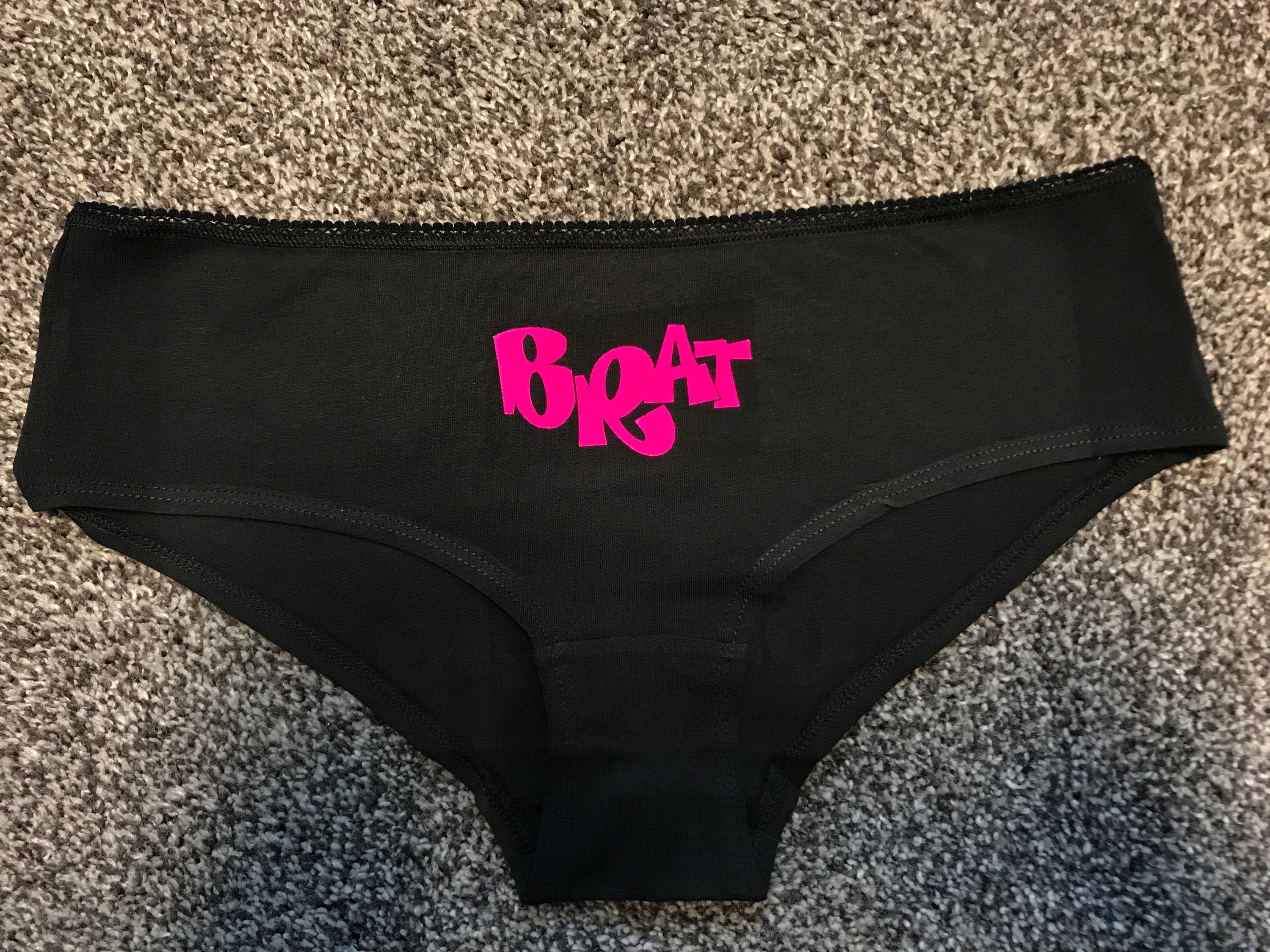 Hot Pink Brat Knickers Panties Daddy Knickers Ddlg Bdsm Etsy