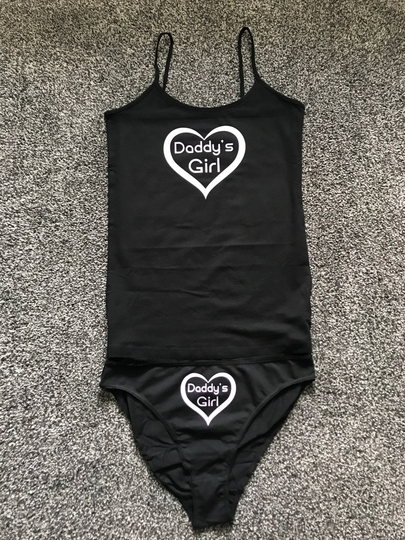 Daddys Girl Thong Knickers Vest Twin Set Bdsm Bondage Etsy