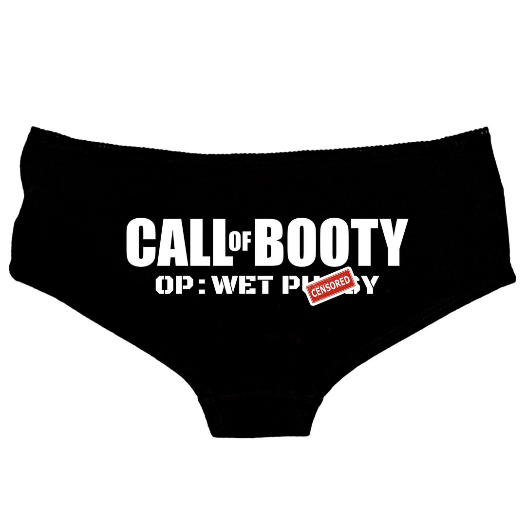 Booty Op Wet Pussy Panties Retro Console Gamer Thong Geek Nerdy Gamer