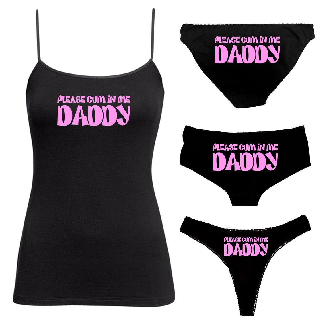 Please Cum In Me Daddy Panties Kinky Ddlg Knickers Booty Short Etsy