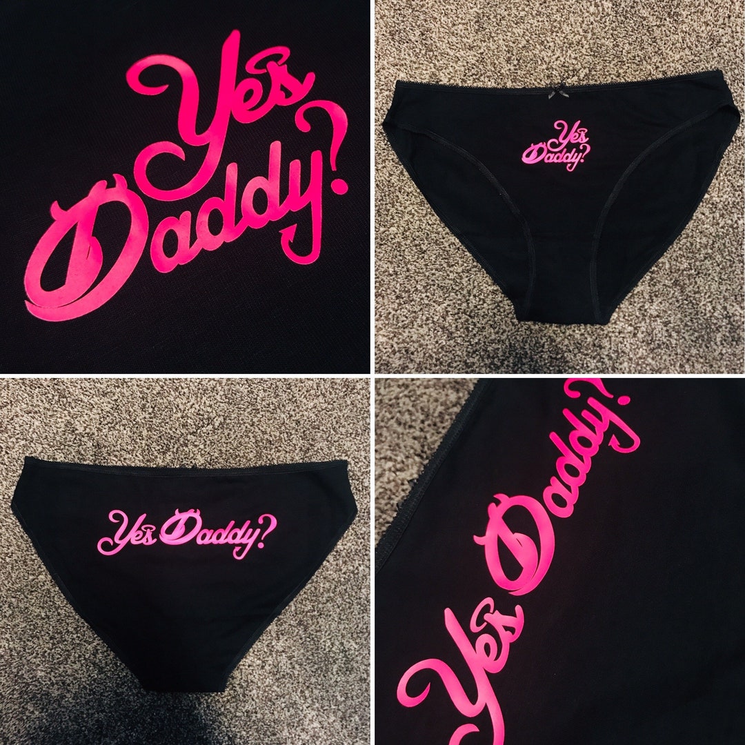 Yes Daddy Knickers Neon Pink Yes Daddy Panties Daddy Etsy Uk