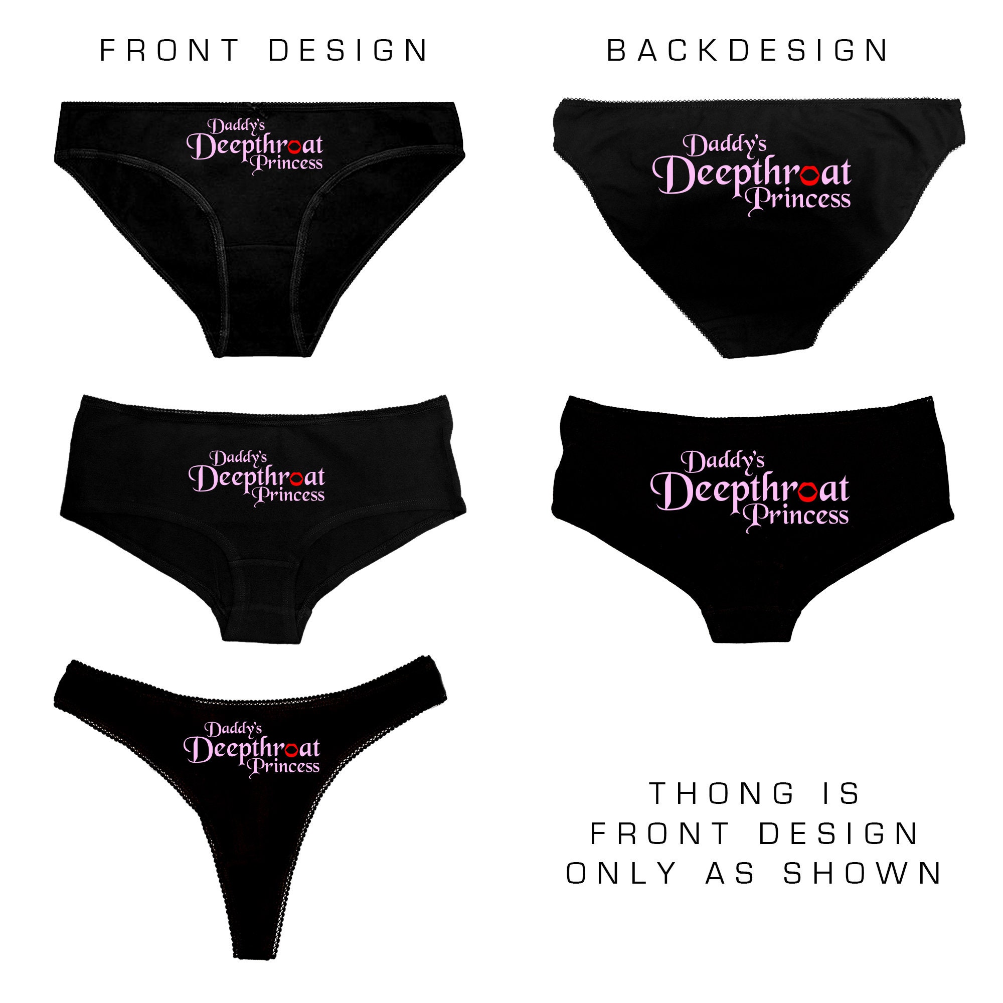 Daddys Deep Throat Princess Set Knickers Vest Cami Thong Etsy Uk