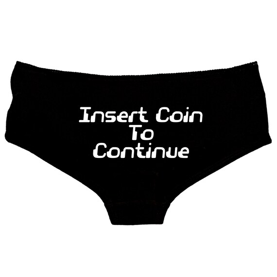 Insert Coin Panties Retro Console Gamer Thong Geek Nerdy Gamer Etsy