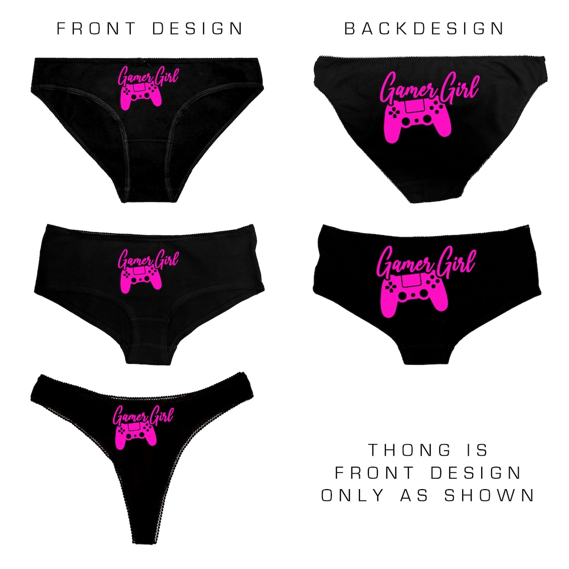 Gamer Girl Panties Retro Console Gamer Thong Geek Nerdy Gamer Etsy