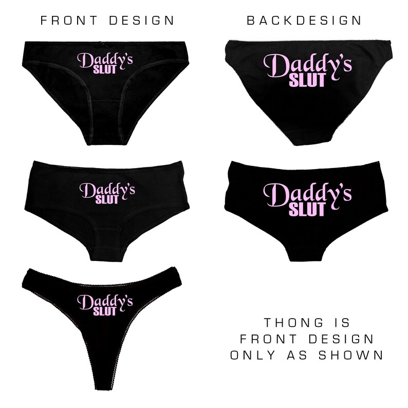 Daddys Slut Set Knickers Vest Cami Thong Shorts Bdsm Etsy Uk