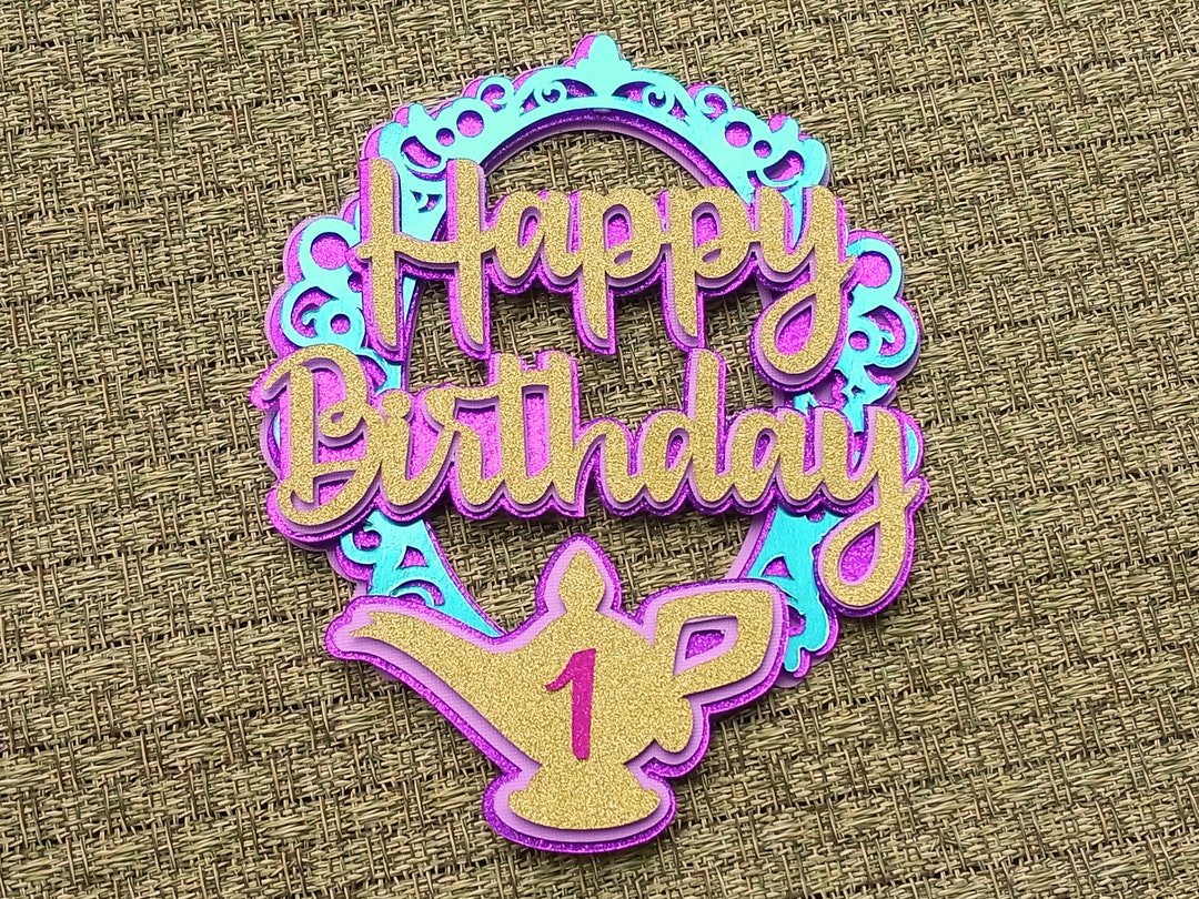 SVG Princess Cake Topper Happy Birthday Svg Lamp Magic Svg - Etsy Canada